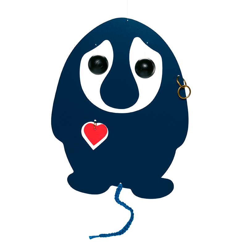 Flensted hanging art | Puffing Troll | Blue